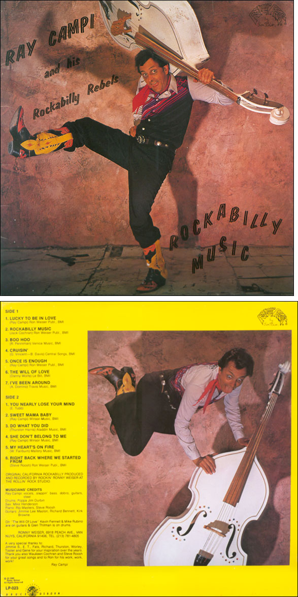 RAY CAMPI & HIS ROCKABILLY REBELS: "Rockabilly Music" (LP artwork)